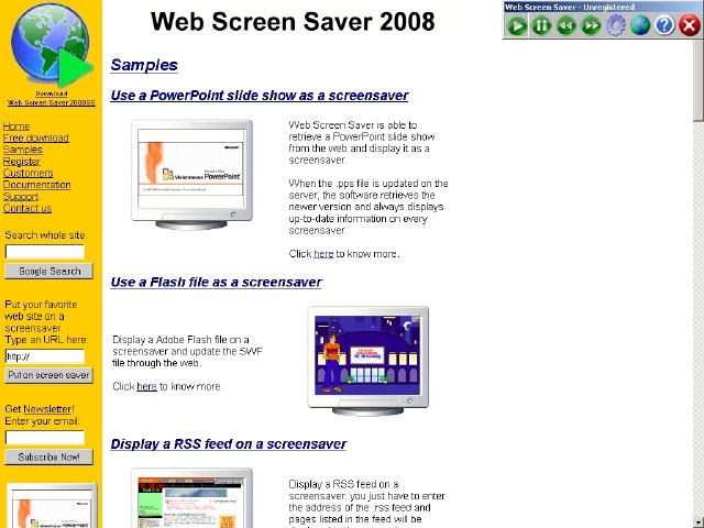 Web Screen Saver download for free - SoftDeluxe