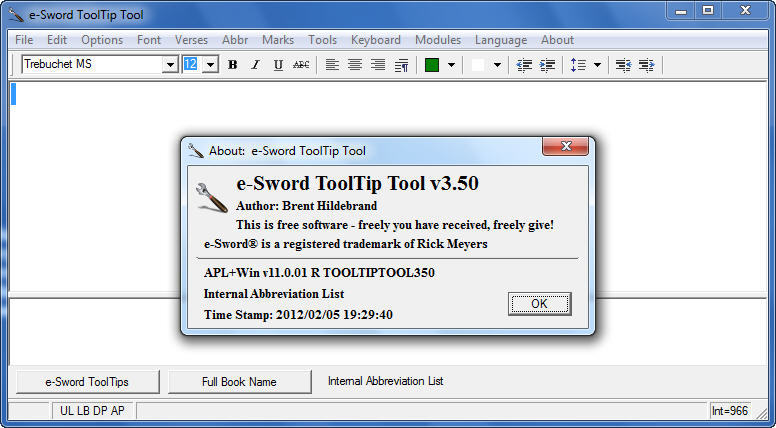 e-Sword ToolTip Tool download for free - SoftDeluxe