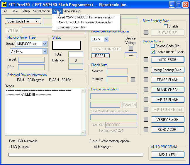 Elprotronic - FET-Pro430 - Lite version for TI's MSP430 download for ...