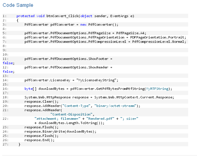 Winnovative RTF to PDF Converter for .NET latest version - Get best ...