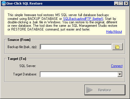 One-Click SQL Restore latest version - Get best Windows software