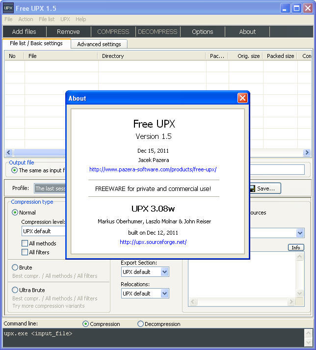 Free UPX download for free - SoftDeluxe
