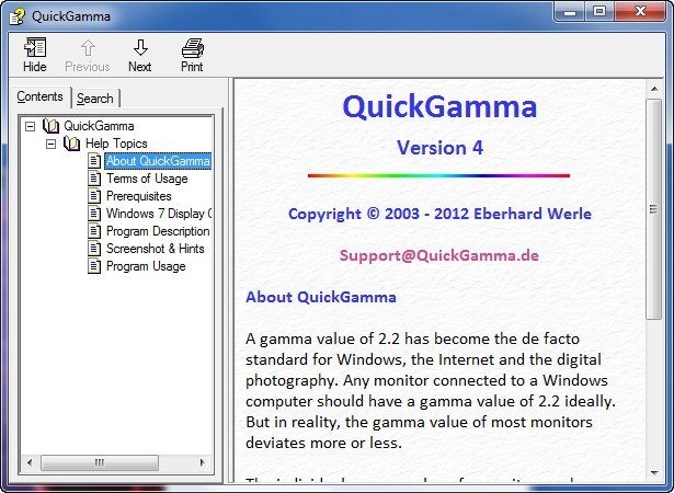 QuickGamma latest version - Get best Windows software