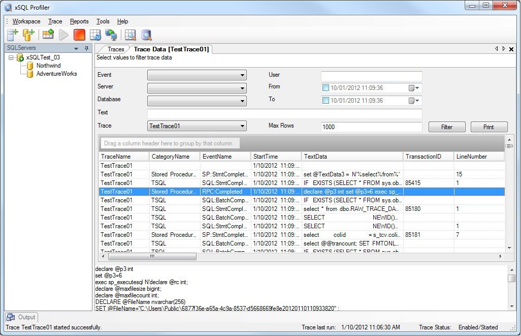 xSQL Profiler latest version - Get best Windows software