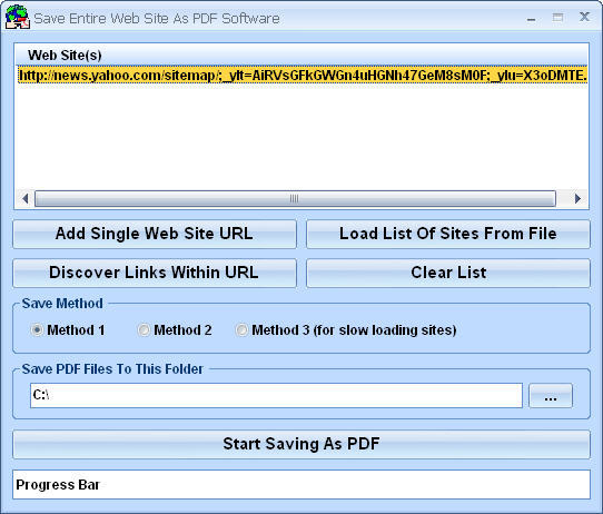 Save Entire Web Site As PDF Software download for free - SoftDeluxe