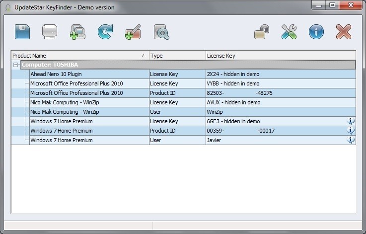 UpdateStar KeyFinder latest version - Get best Windows software