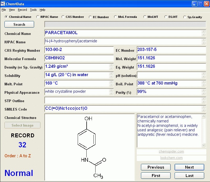 Chemtable Software