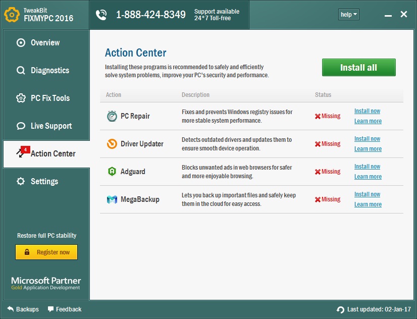 TweakBit FixMyPC latest version - Get best Windows software