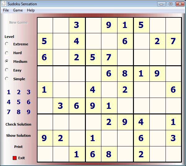 Sudoku Sensation download for free - SoftDeluxe
