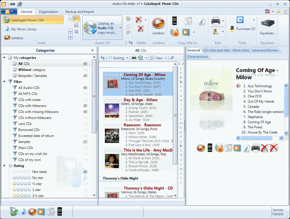 Audio-CD-Archiv download for free - SoftDeluxe