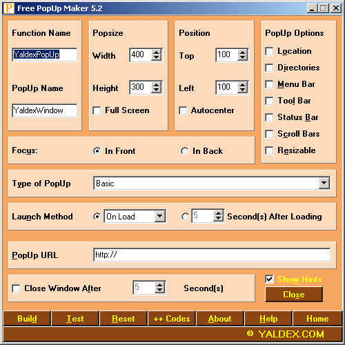 Free PopUp Maker latest version - Get best Windows software